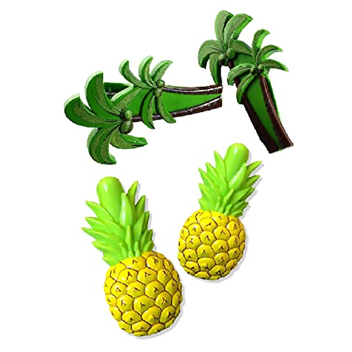 2 Set (4 Ct) Coconut / Pineapple Beach Towel Clips Jumbo Size for Beach Chair, Cruise Beach Patio, Pool Accessories for Chairs, Household Clip, Baby Stroller