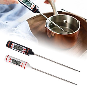 narutosak Meat Thermometer Digital Instant Read for Grilling Kitchen Cooking for Candy Thermometer for Outdoor Black