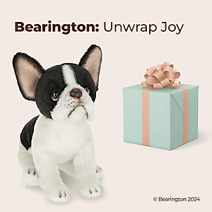 Bearington Collection Lil' Oliver The French Bulldog Stuffed Animal, 6 Inch Dog Stuffed Animal