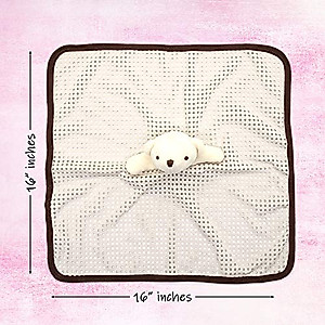 The Safer Baby Lovey | Breathable & Soft Security Blanket | Soft Blanket with Holes for Easy Breathing | Gender Neutral Snuggle Toy Doll | Baby Gift for Newborns | Stuffed Plush Animal - 16x16 Inch