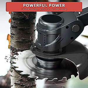 Electric Weed Eater, Weed Wacker Battery Powered, Cordless Lawn Trimmer Weed Eater Tool with Adjustable Handle 3 Function Blades Weed Eater Brush Cutter for Yard and Garden