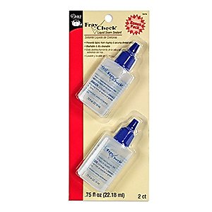 Dritz Fray Check Liquid Seam Sealant Glue Bonus Value Pack - 2 Bottles 3/4 Oz