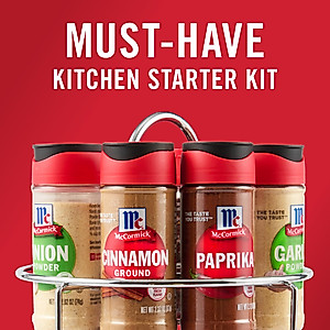 McCormick Two Tier Chrome 16 Piece Spice Rack Organizer with Spices Included, 26.09 oz