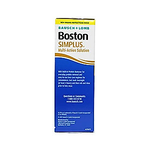 Bausch & Lomb Boston Simplus Multi-Action Solution, 3.5 OZ (Pack of 4)