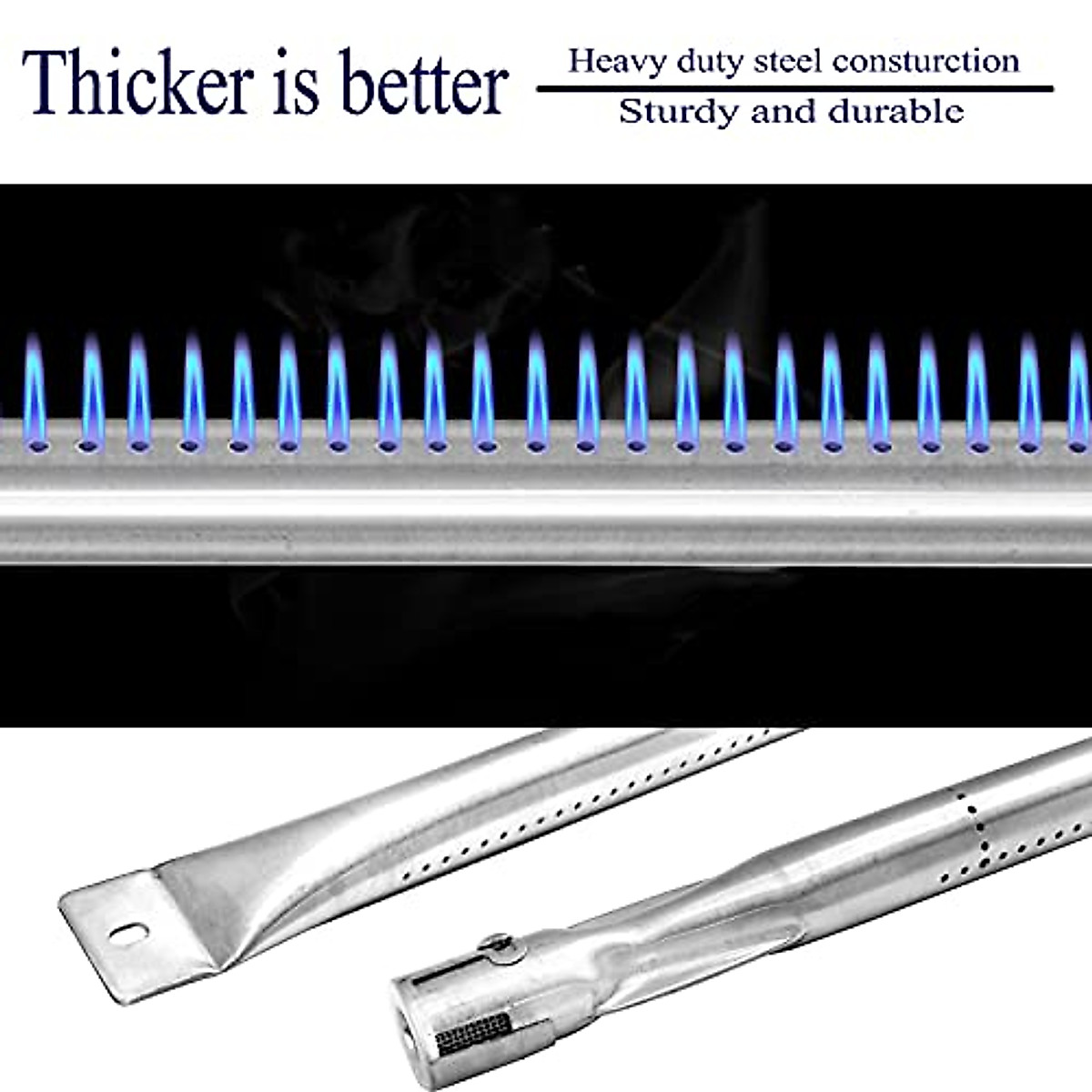 YOUFIRE Gas Burners Tube Stainless Steel BBQ Grill Replacement Parts for Kenmore Series Models and Master Forge 3218LT, 3218LTN, L3218, SH3118B 5 Pack Pipe