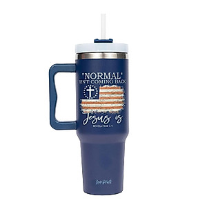 Love in Faith | Stainless Steel 40oz Tumbler with Handle | Vacuum Insulated | Faith-Based Christian Gifts | Normal Isn't Coming Back