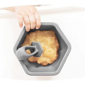 Tiny Twinkle Silicone Training Utensils - Baby Spoons and Baby Forks For Self-Feeding Training - Silicone Baby Led Weaning Utensils For Toddlers And Babies 6-24 Months - Baby Feeding Supplies (Gray)