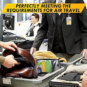 In Flight Mind Clear TSA Approved Toiletry Bag, 3-1-1 Clear Toiletry Bags for Traveling, Clear Makeup Bag for Cosmetics & Skincare Essentials,Clear Zipper Pouch for Men & Women,Clear Travel Pouch-1pc