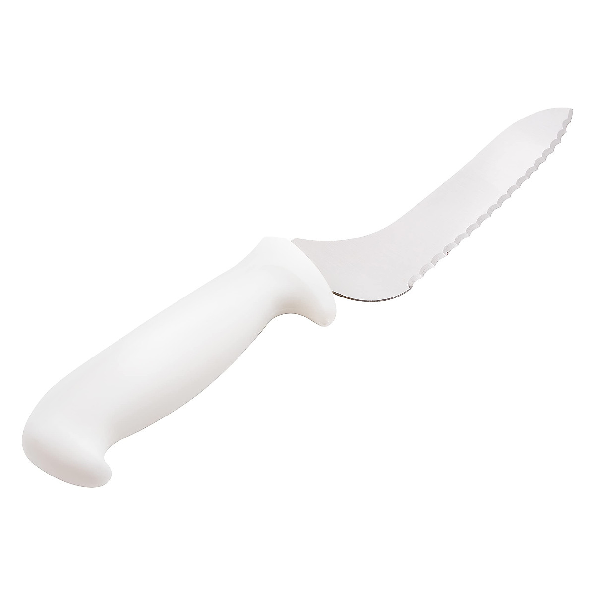 Mundial Offset- Serrated Edge Sandwich Knife, White, 9-Inch