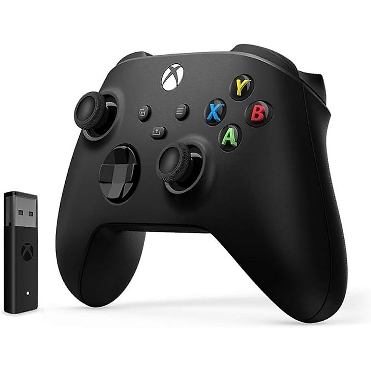 Xbox Wireless Controller Carbon Black + Wireless Adapter for Windows (Xbox Series X/S)