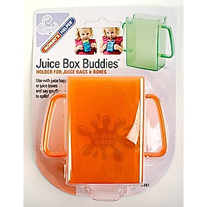 Mommys Helper Juice Box Buddies Holder for Juice Bags and Boxes, Blue, 2-Pack