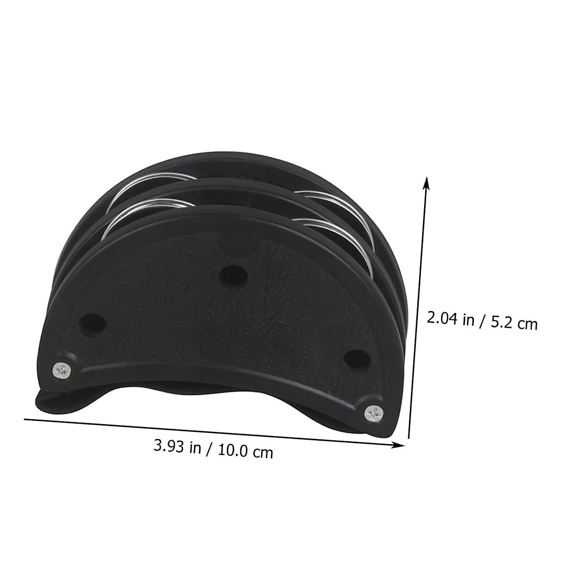 MILISTEN Foot Tambourine with Steel Jingles Cajon Box Drum Companion Accessory Foot Shaker Teaching Toys for Hand Percussion Instruments Black