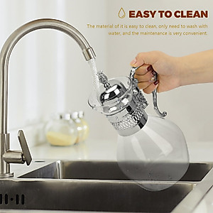 Heated Coffee Pot Turkish Kettle Water Jug Ceramic Tea Kettle Glass Pitcher Glass with Lid Afternoon Teapot European Style Coffee Pot Heatable Teapot Zinc Alloy Luxury