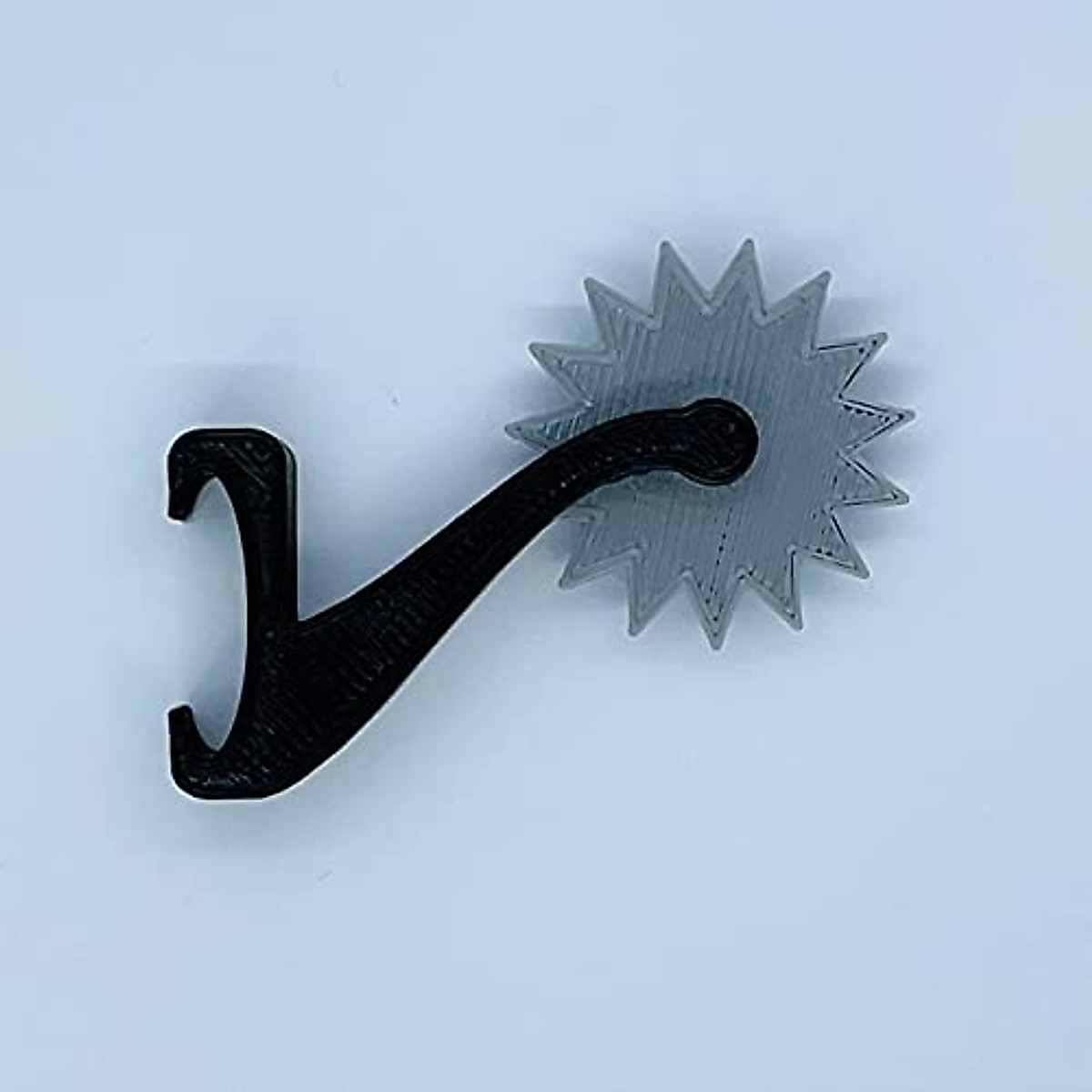 ShoeTails Mini Spur Clips Black with Silver Compatible with Crocs (1 Pair)