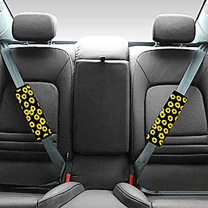 BIGCARJOB Universal Car Seat Belt Pads Cover,Classical Butterfly Print Seatbelt Shoulder Strap Covers Harness Pad for Womwen Girl