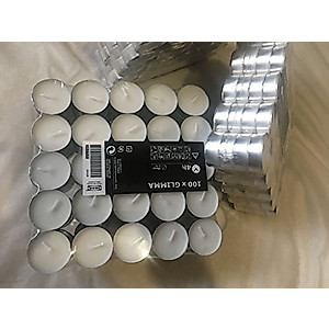 Ikea Glimma Unscented Tealights, White, 100 Count 500.979.95