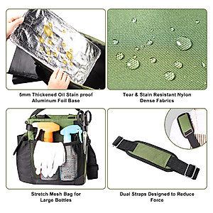 Viajero Wearable Cleaning Caddy Bag, Large Cleaning Supplies Organizer Housekeeping Supply Caddy Detailing Bag with Handle Shoulder Waist Straps for Tote Tools Products Housekeepers Car Home House