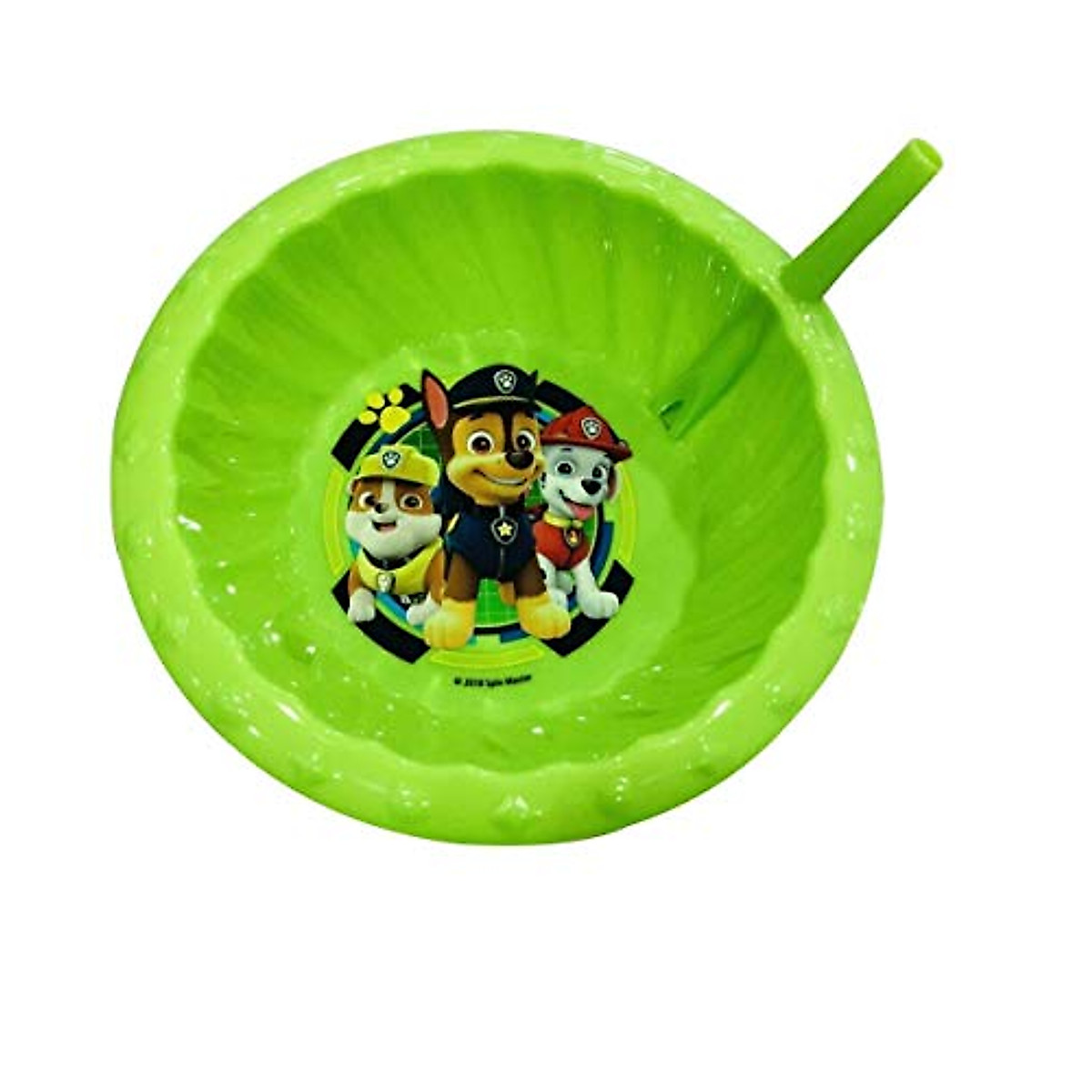 Paw Patrol Childrens Sipper Cereal Bowl With Straw (Green)
