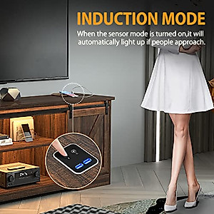 Kasibie Farmhouse 65" TV Stand, Modern LED TV Stand Brown, Entertainment Center with Storage Cabinet, Sliding Barn Door Media Cabinet (Brown)