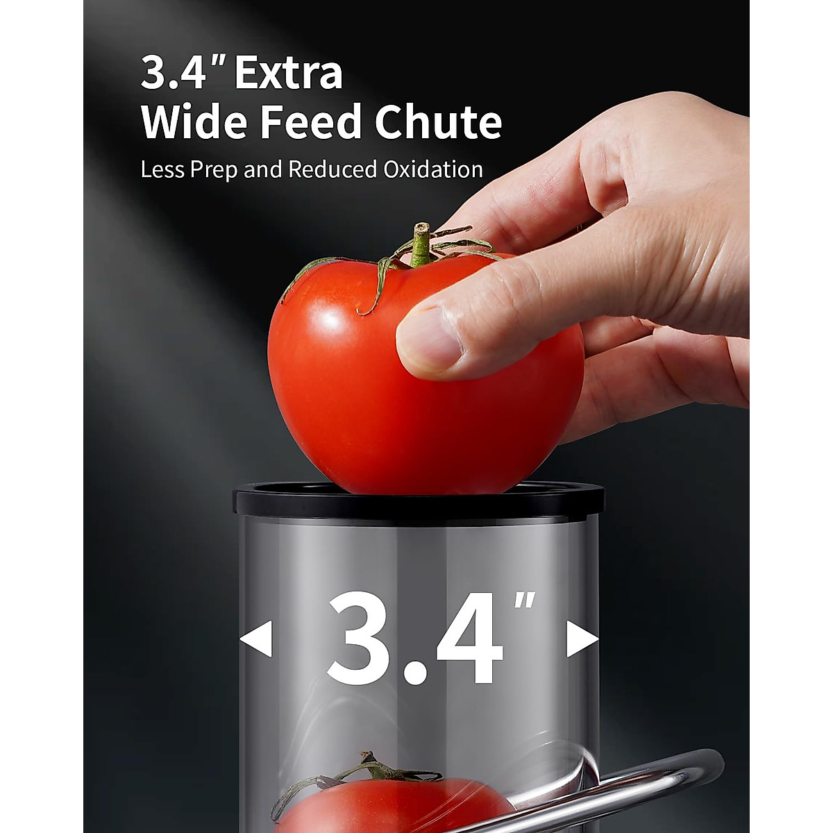 GDOR 1200W Juicer with 3-Speed Setting, Extra Large 3.4” Feed Chute Juicer Machines for Whole Fruits and Veggies, Centrifugal Juicer with 34 Oz Juice Pitcher, BPA-Free, Easy to Clean, Silver