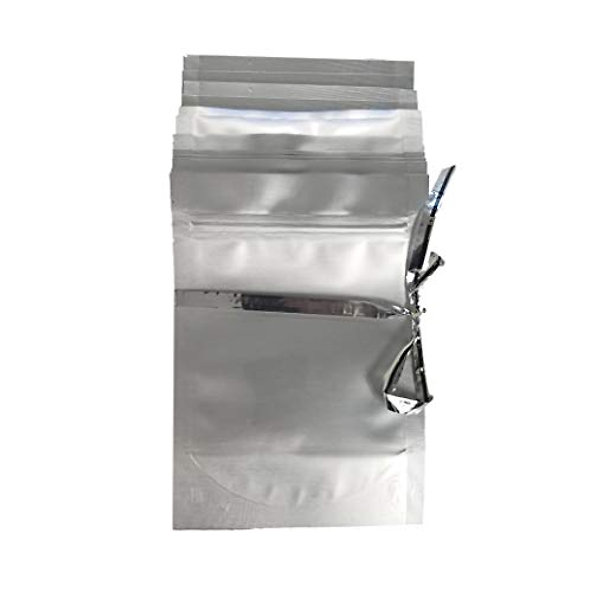 7.5 Mil Mylar Bags/Pouches - Multiple Sizes Genuine Odor-Proof Aluminum Foil-Lined Bag for Long Term Food, Grain, Baking, Storage Container (50) (5"x7"x3"gussetted zip seal)