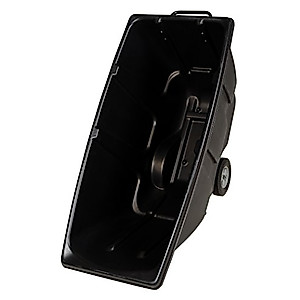 Vestil TDT-50-LD-BLACK Plastic Light Duty Tilt Truck 1/2 Cubic Yard 450 Lb. Capacity Black