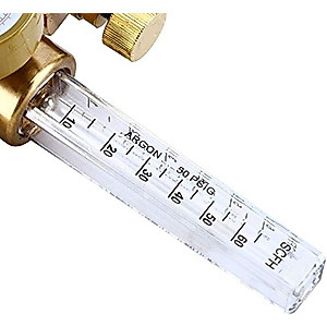 Welding Argon CO2 Gas Regulator 0-60CFH, 0-3500PSI Mig Tig Flowmeter Female 9/16" 18RH CGA-580 Inlet Gas Welder Regulator Gauge