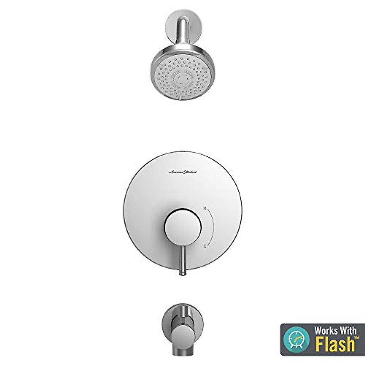 American Standard TU064508.002 Serin Tub Trim Kit with Water-Saving Shower Head and Cartridge, Polished Chrome