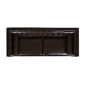 Jennifer Taylor Home Jack, 84" Sofa, Vintage Brown Faux Leather