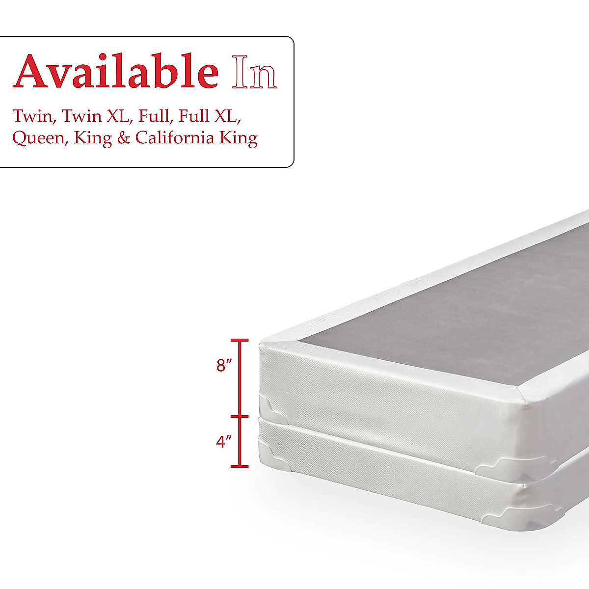 Greaton, 9-Inch Medium Firm Water-Resistance Vinyl Innerspring Mattress and 4” Wood Box Spring with Metal Frame, Experience Superior Support and Comfort with Clean and Safe Sleep, Full XL, Green