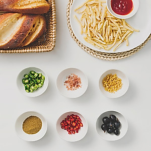 Sweese 10 Ounce Small Bowls and 4 Ounce Mini Bowls Set of 6, White