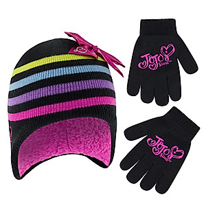 Nickelodeon Girls Winter Hat, Kids Gloves Set, Jojo Siwa Beanie For Ages 4-7