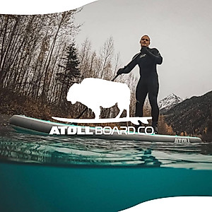 Atoll Inflatable Paddle Board with Premium SUP Stand Up Paddle Board Accessories & Back Pack, Non-Slip Comfort Deck for Unisex Adult - 11ft (Burgundy)