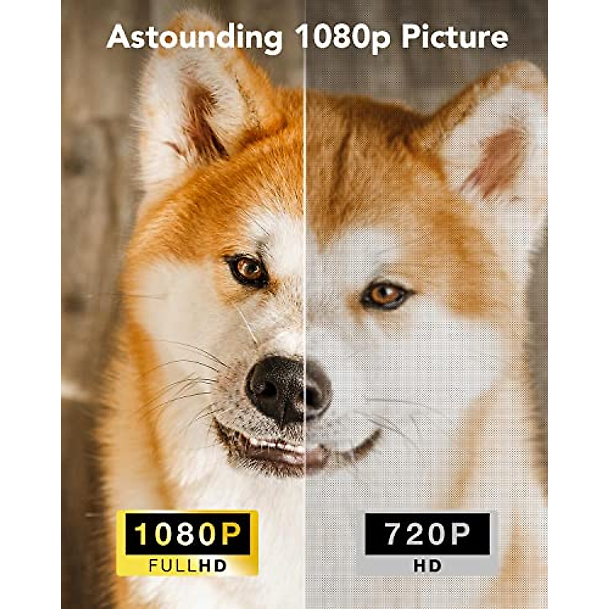 Ultra Compact Portable Projector & 4K HDMI Cable 6.6ft