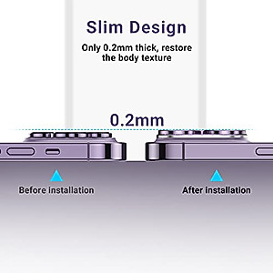 AFARER [2 Pack] Camera Lens Protector for iPhone 14Pro/iPhone 14 Pro Max, Ultra HD Camera Lens Protector, Upgraded Metal Tempered Glass Camera Cover, 9H Hardness Anti-Scratch Camera Protectors， Lens Protector Compatible iPhone 14 Pro/iPhone 14 Pro Max （