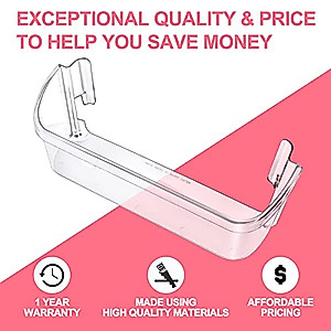 Upgraded 240323002 Refrigerator Door Bin Shelf Replacement For Frigidaire,Kenmore Refrigerator Door Shelf Replacement Parts AP2115742 PS429725 240323000,2 Bottom Shelves Shelf with Soda Can Organizer