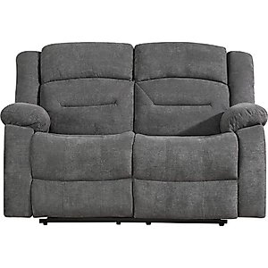 FDW Recliner Sofa Set Sectional Sofa for Living Room Home Theater Seating Reclining Couch Sofa Manual Recliner Motion for Home Furniture (Grey, Love Seat)