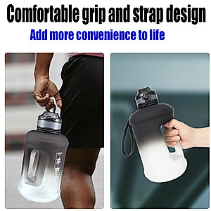POPOACTI Sports Water Bottle, 63 Oz/1800mL, Leak Proof BPA Free Travel Outdoor For Men Women (Gradient_Black)