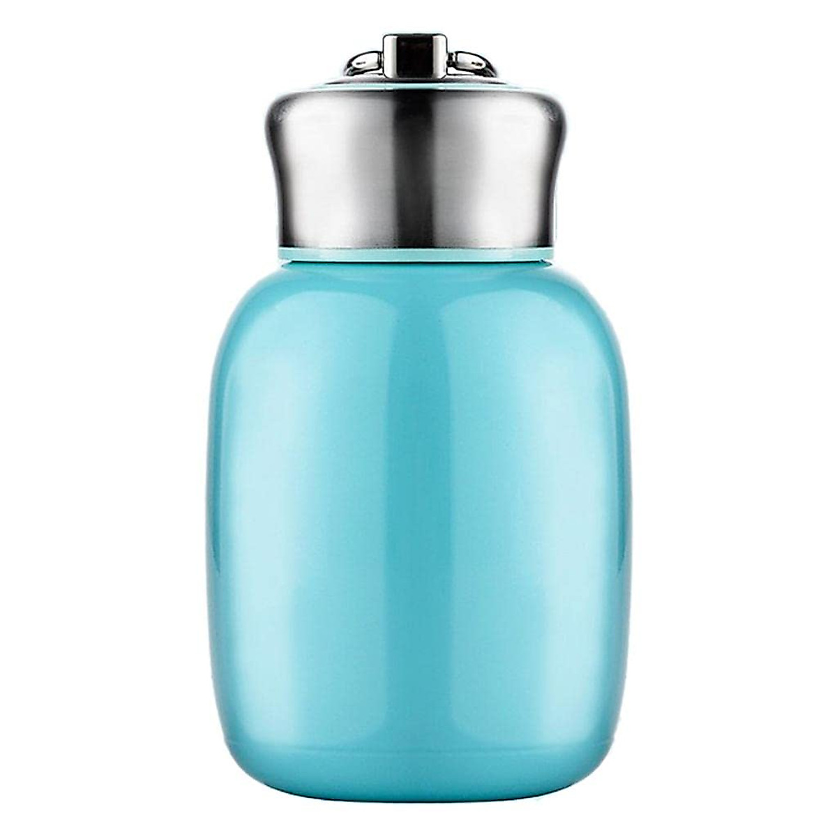 Generic 200ml Coffee Vacuum Flasks Stainless Steel Outdoor Cup Heating Mug for Kids, Keeps Drinks Cold Hot for 8 Hours, BPA Free - Blue, 6.5x13.8cm