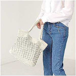 Monanoat Straw Large Tote Bag Shoulder Bag for Women Straw Handbag Vintage Handwoven Bag Summer Beach Bag