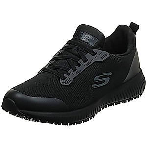 Skechers Women's Squad SR Food Service Shoe, Black, 9