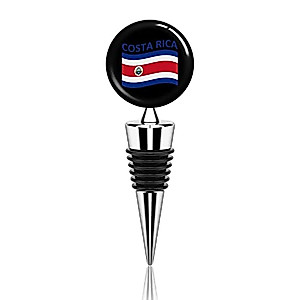 Flag of Costa Rica Wine Bottle Stoppers Reusable Plug Wine Saver Corks for Beverage Holiday Party Kitchen Decorative