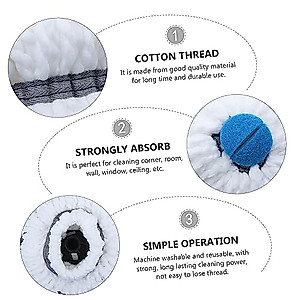 SEWOART Mop Replacement Head Automatic Mop Heads Cleaning Head for Mop Cleaning Mops Refill Easy Cleaning Mop Industrial Mop Replacement Mop Head Mop Head Replacement Cotton Thread