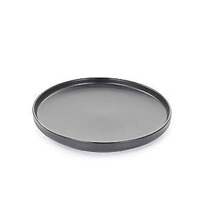 Elama Luxmatte Contemporary Dinnerware Set, 20 Piece, Black