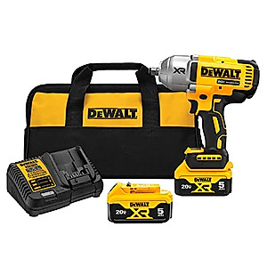 DEWALT 20V MAX XR 1/2 in. High Torque Impact Wrench with Hog Ring Anvil Kit (DCF900P2)