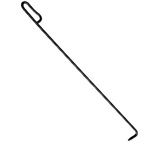 Fierywater 40-Inch Long Fire Poker by One Piece Solid Steel - Heavy Duty Fireplace Poker, Anti-Rust Black Coated Big Fire Stick