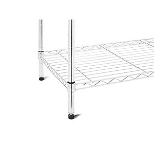 Home Storage Space HSS 5 Tier Wire Shelving Rack, Zinc, 16" Dx36 Wx72 H