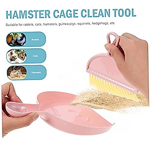 balacoo 15 Sets Hamster Cleaning Broom pan and Brush pet pan Hamster cage Dustpan Tabletop Brush Mini pan car Cleaning Accessories Hamster Accessories Kid Broom pp Rabbit Child Chinchilla