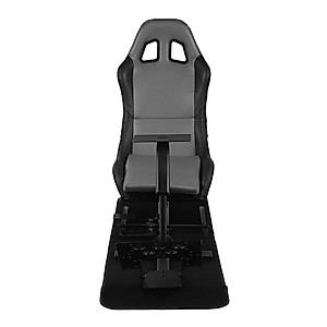 Racing Simulator Seat with Steering Wheel Support Durable Driving Seat (Black)