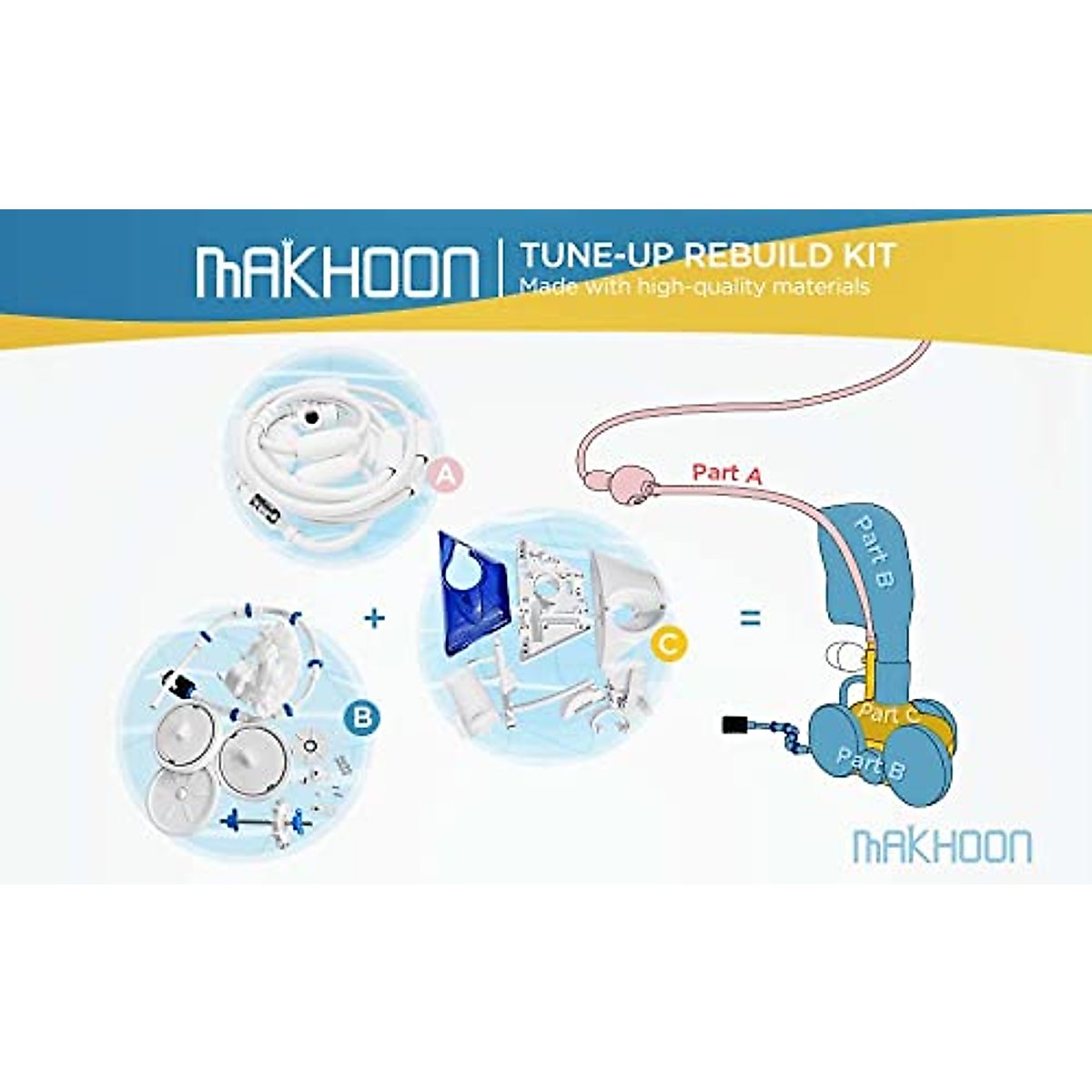 [Upgraded] Makhoon Pool Cleaner Feed Hose Replacement for Zodiac Polaris 280 380 180 3900 Pool Cleaner Feed Hose G5(Not Compatible with polaris 360)